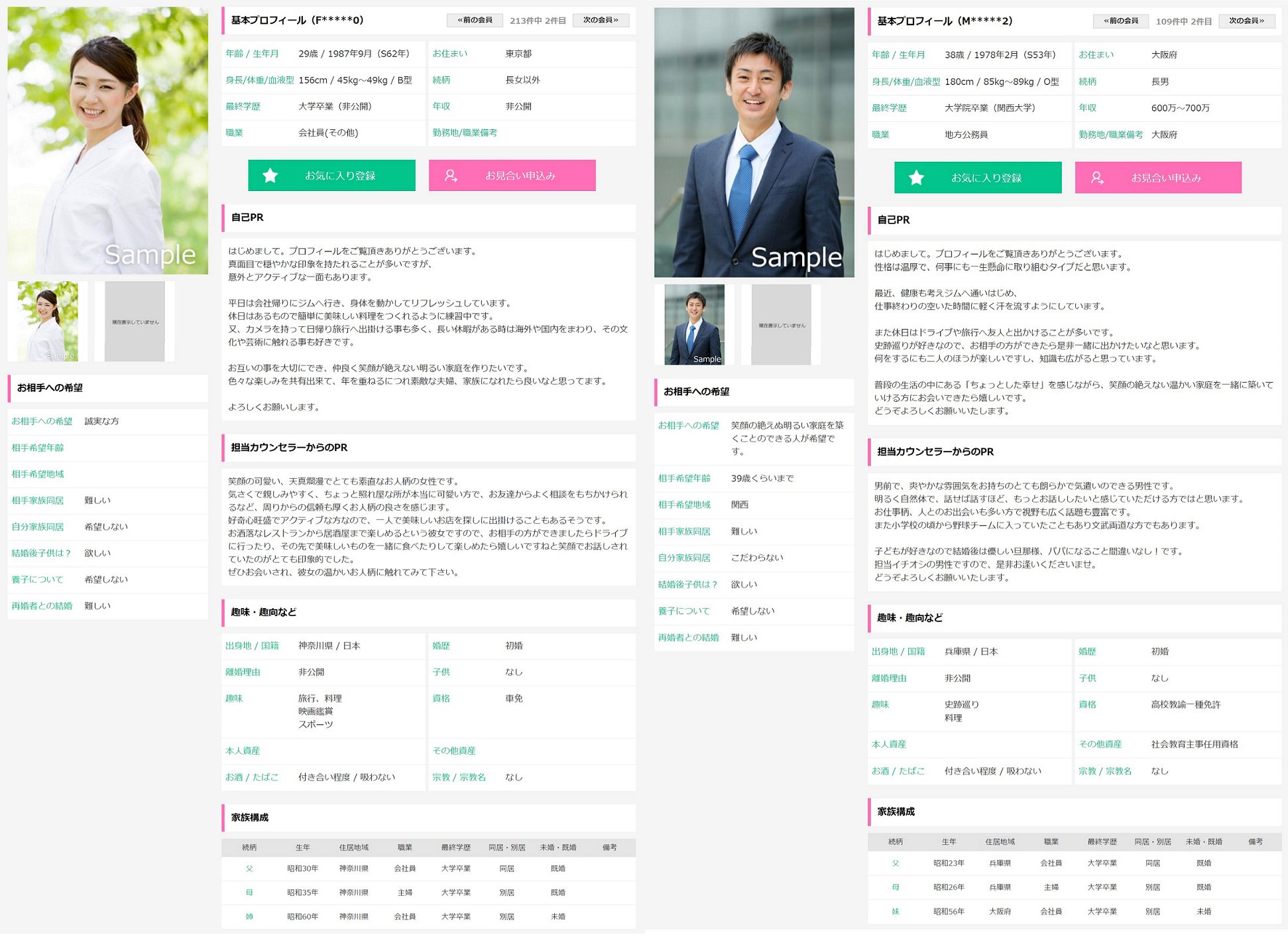 お見合いプロフィールのすべて【全集】 | MARIBLO